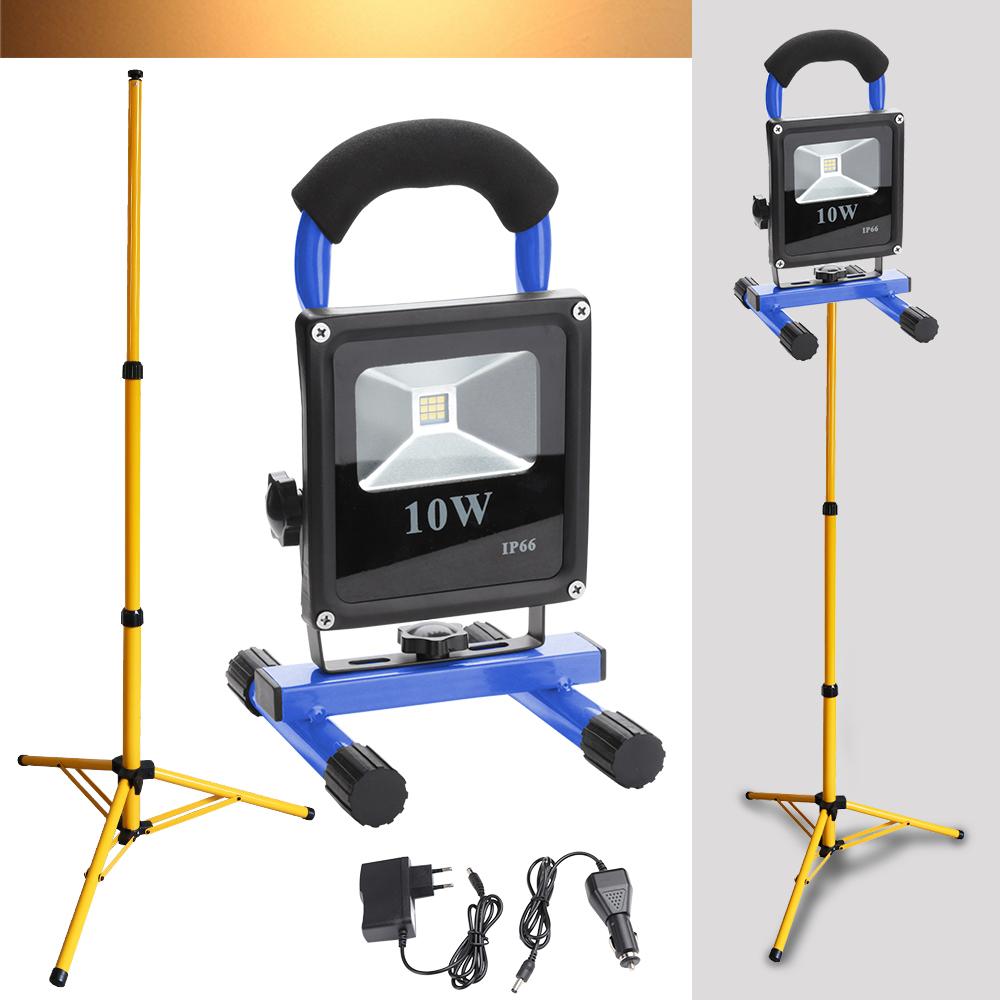 Wolketon Onlineshop Günstig Kaufen 10W LED Warmweiß Blau Akku Strahler ...